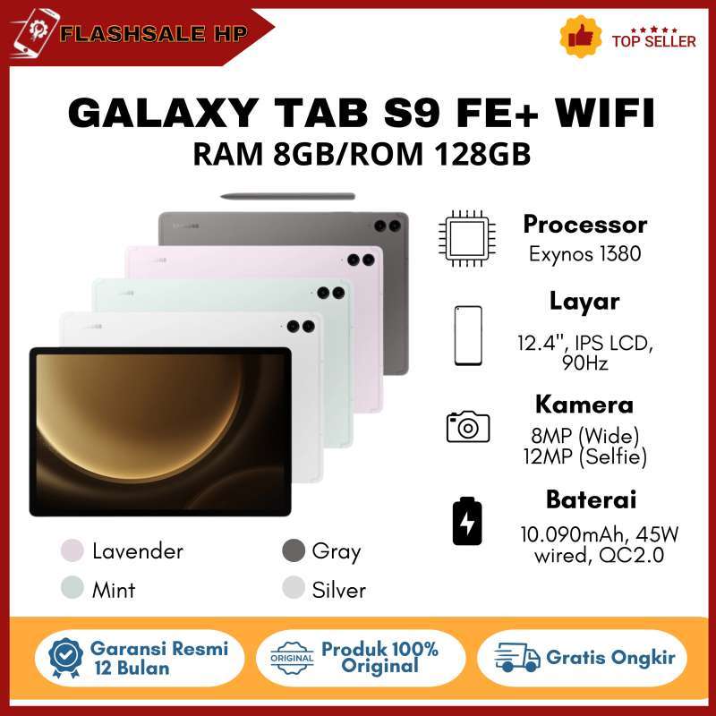 Jual Samsung Galaxy Tab S9 Fe Wifi Only Spesifikasi Original, Murah & Diskon Harga Februari 2024 ...