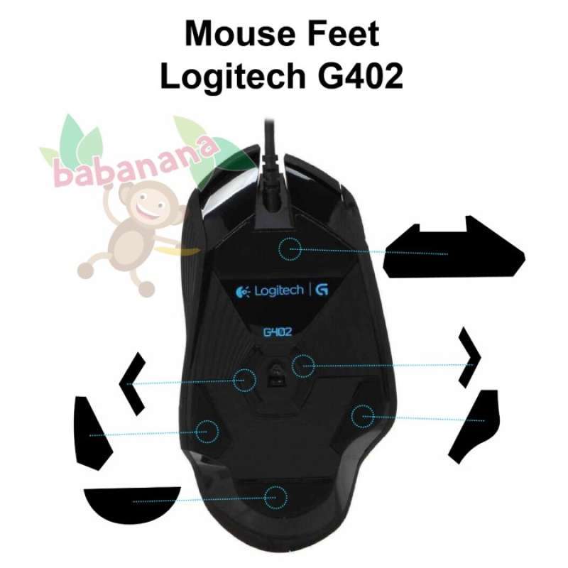 Jual Mouse Feet Logitech G402 Alas Kaki Rubber Replacement Pengganti Di ...