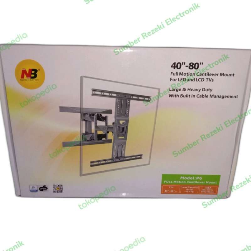 North Bayou NB P6 45-75 Inch Retractable LCD TV Wall Mount|, 03/29/2024