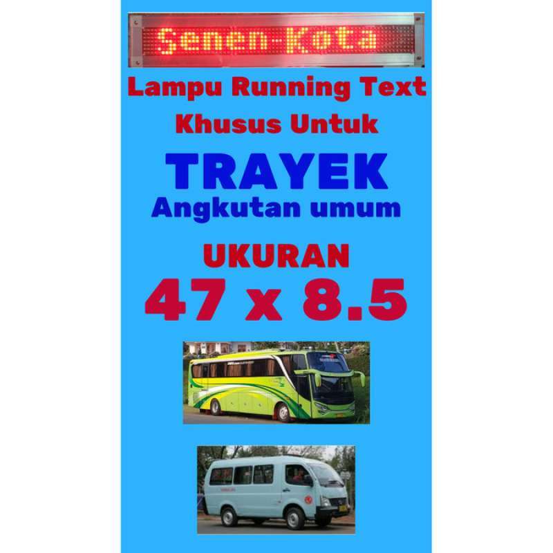 Promo Bismillah, Lampu Led Running Text Trayek Angkutan Umum Ukuran 47 ...
