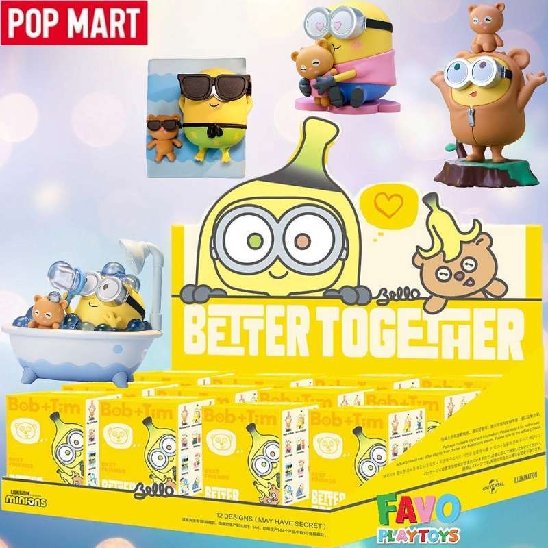 Promo POP MART Minions Bob & Tim Better Together Series Blind Box ...