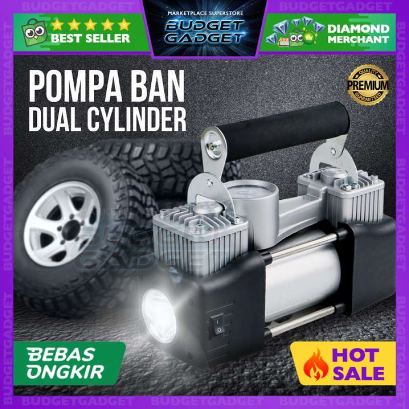 Promo Termurah Pompa Ban Mobil Heavy Duty Air Compressor Double ...