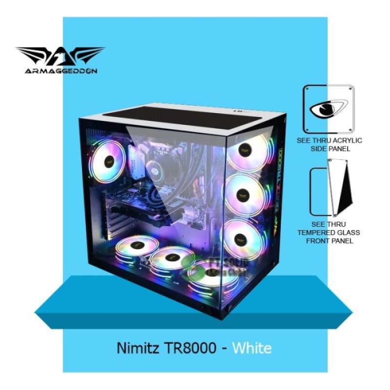 Promo Armaggeddon Nimitz Tr 8000 Extended Atx Gaming Pc Case - White Jjk Diskon 33% di Seller ...
