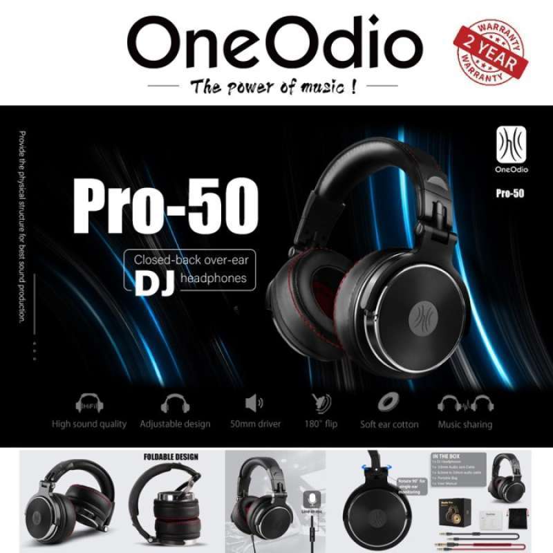 Promo Gaming Headphone Headset Studio Pro DJ with Mic - Pro-50 Diskon ...