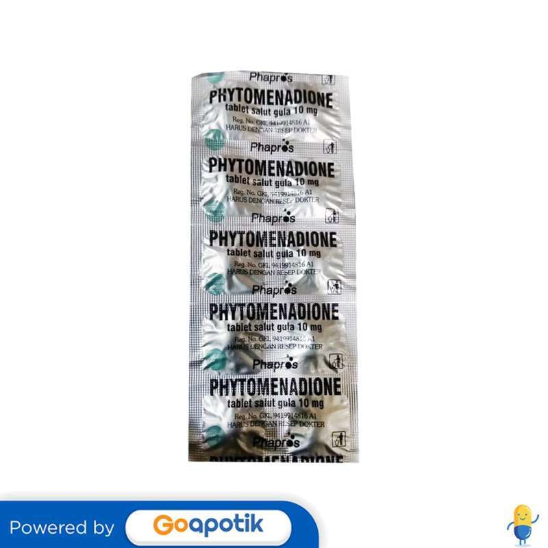 Jual PHYTOMENADIONE PHAPROS 10 MG STRIP 10 TABLET di Seller Apotek ...