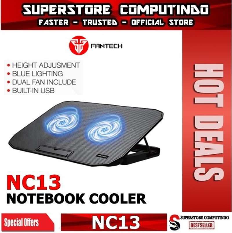 Promo Fantech Nc13 | Nc-13 Cooling Pad Notebook Cooler 2 Fan Blue Led Diskon 23% Di Seller Alice ...