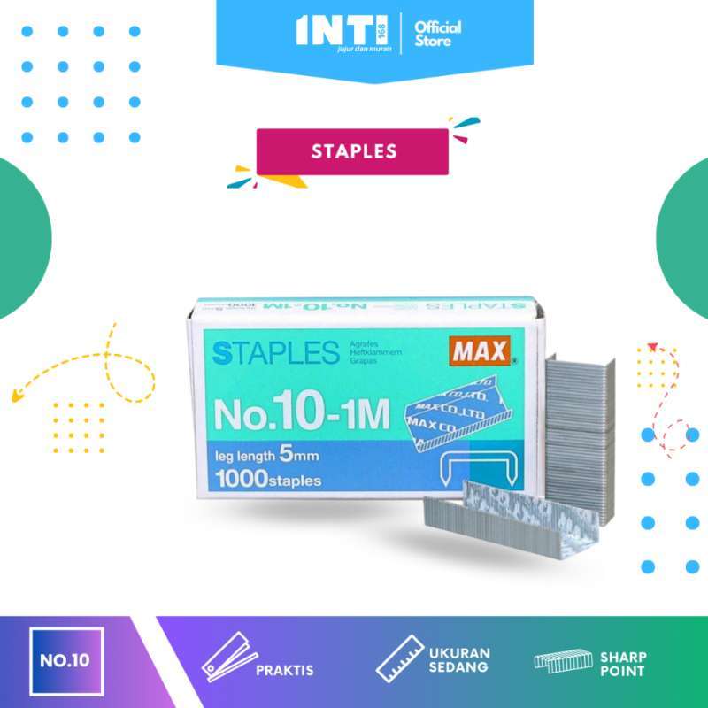 Jual ISI STAPLES MAX NO.10 Max Isi Staples Kecil No. 10 -1M / Refill ... Jual ISI STAPLES MAX NO.10 Max Isi Staples Kecil No. 10 -1M / Refill ...
