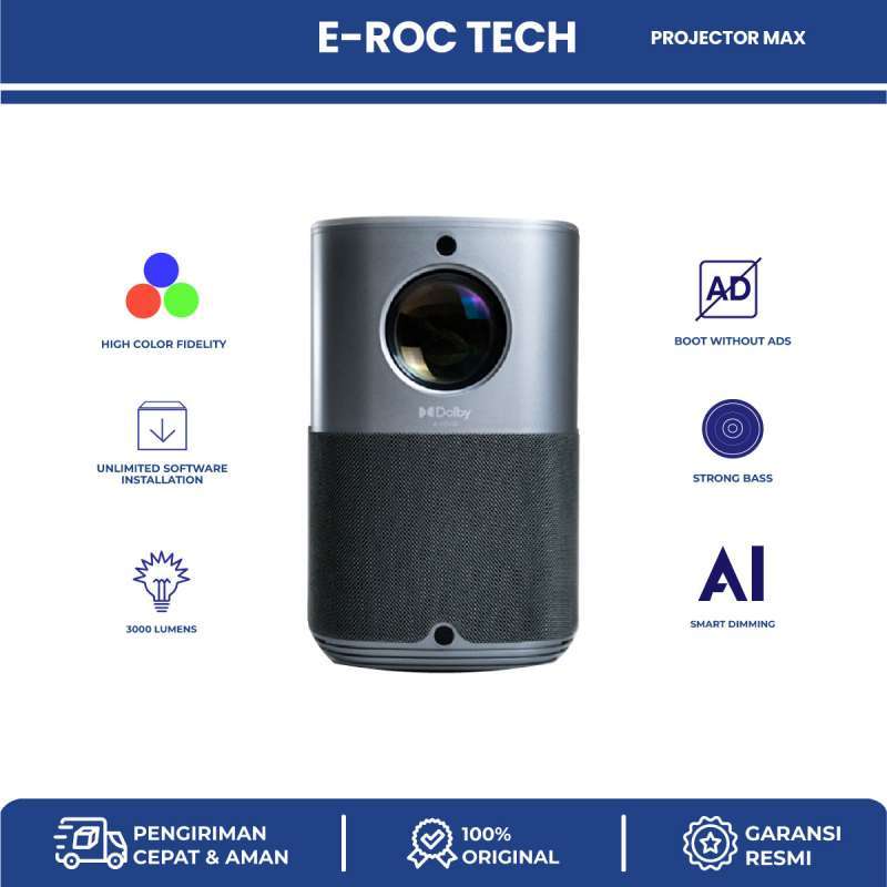 Promo EROC Android Smart Home Proyektor - Dolby - FHD - 415 ANSI ...