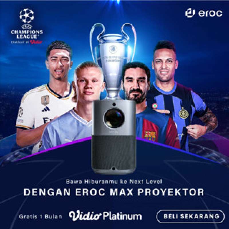 Promo EROC Android Smart Home Proyektor - Dolby - FHD - 415 ANSI ...