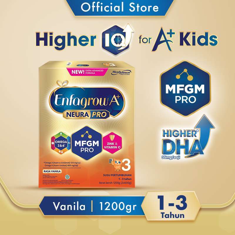 Jual Whs - Surabaya - Enfagrow A+ 3 Susu Formula Pertumbuhan Batita - Vanila - 1200g [2 X 600g ...