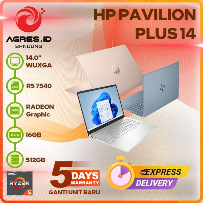 Jual Hp Pavilion Plus 14 Ryzen 5 7540 16gb 512gb 14.0 Wuxga Di Seller ...