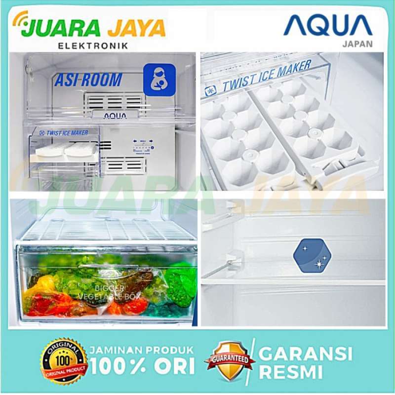 Jual Aqua Kulkas 2 Pintu [220 L] Aqr-d275r ( Wbk / Bk ) Full Insulation Di Seller Sn Market ...
