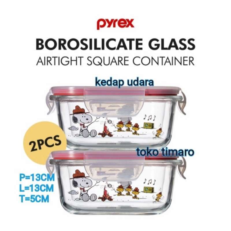 Jual Pyrex Food Container/kotak Makan Snoopy Di Seller Wellmart Premier ...