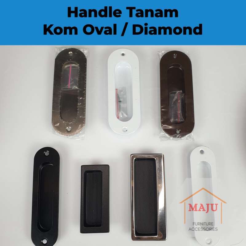 Jual Handle Tanam Sliding 96 Oval Minimalis Kom Putih Hitam Cokelat ...