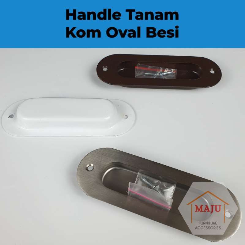 Jual Handle Tanam Sliding 96 Oval Minimalis Kom Putih Hitam Cokelat ...