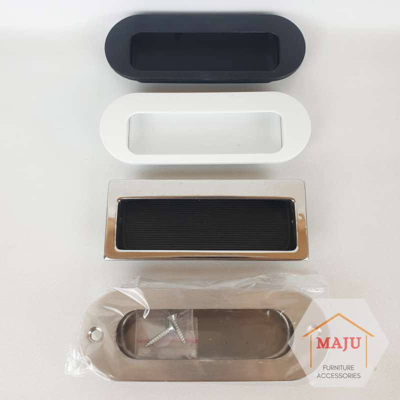 Jual Handle Tanam Sliding 96 Oval Minimalis Kom Putih Hitam Cokelat ...