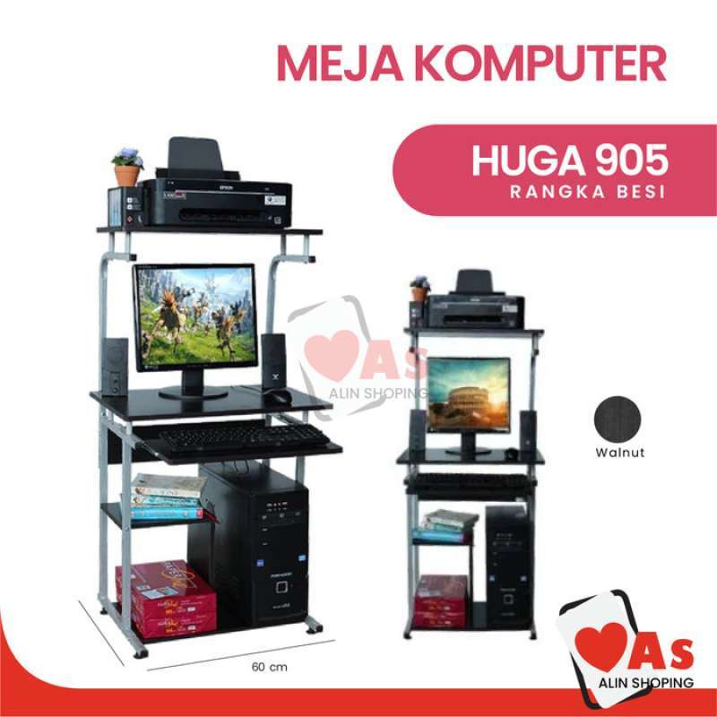 Promo Rak Komputer Meja Komputer Laptop Rangka Besi Diskon 23% Di ...