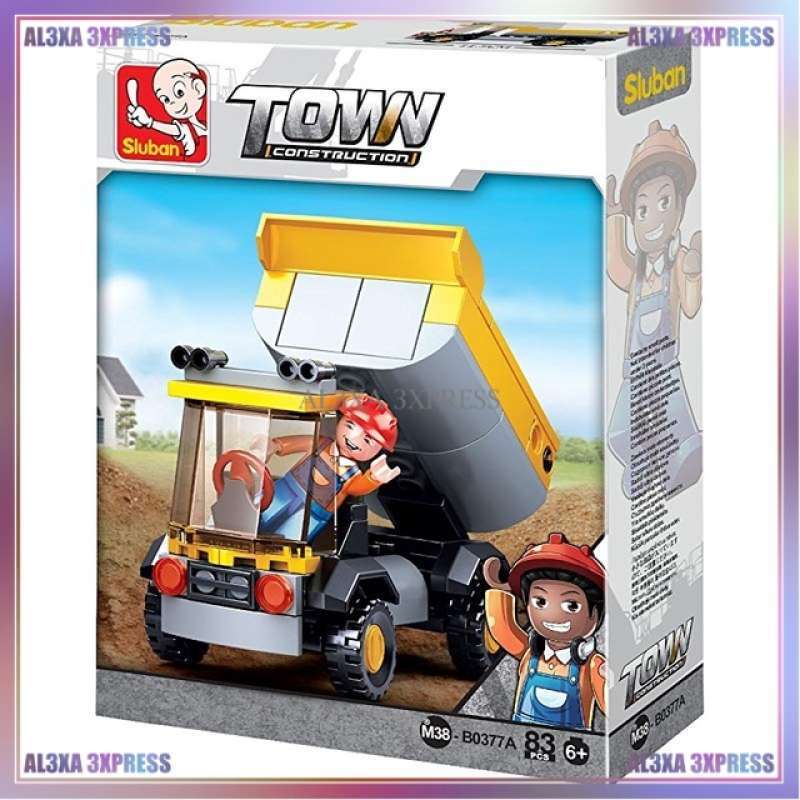 Promo Sluban Bricks Truk Konstruksi Bangunan Town Construction M38 ...