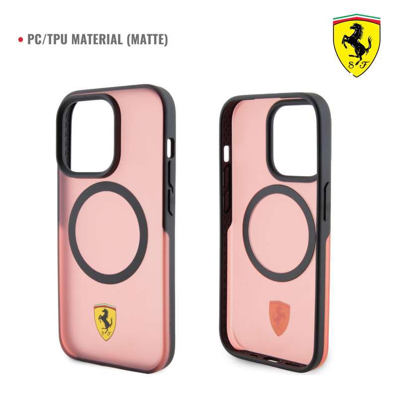 Jual Case iPhone 15 / Plus / Pro / Pro Max Ferrari MagSafe Frost Black ...