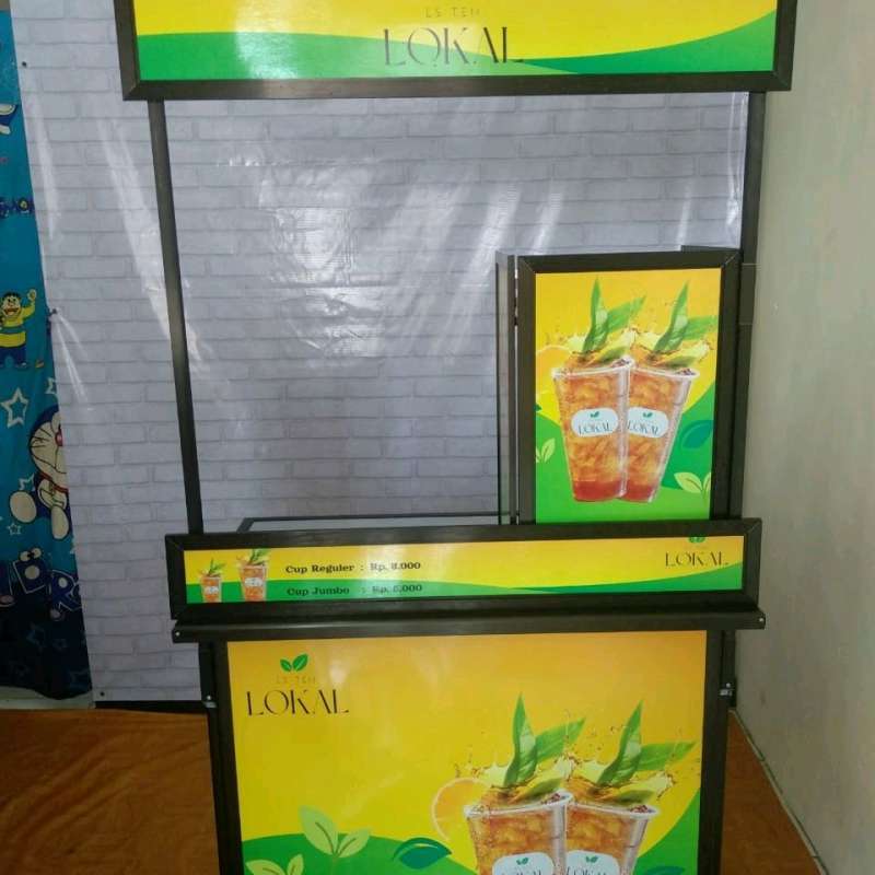 Jual Meja Lipat Booth Es Teh 100x60 Dengan Kotak Penutup Dispenser ...