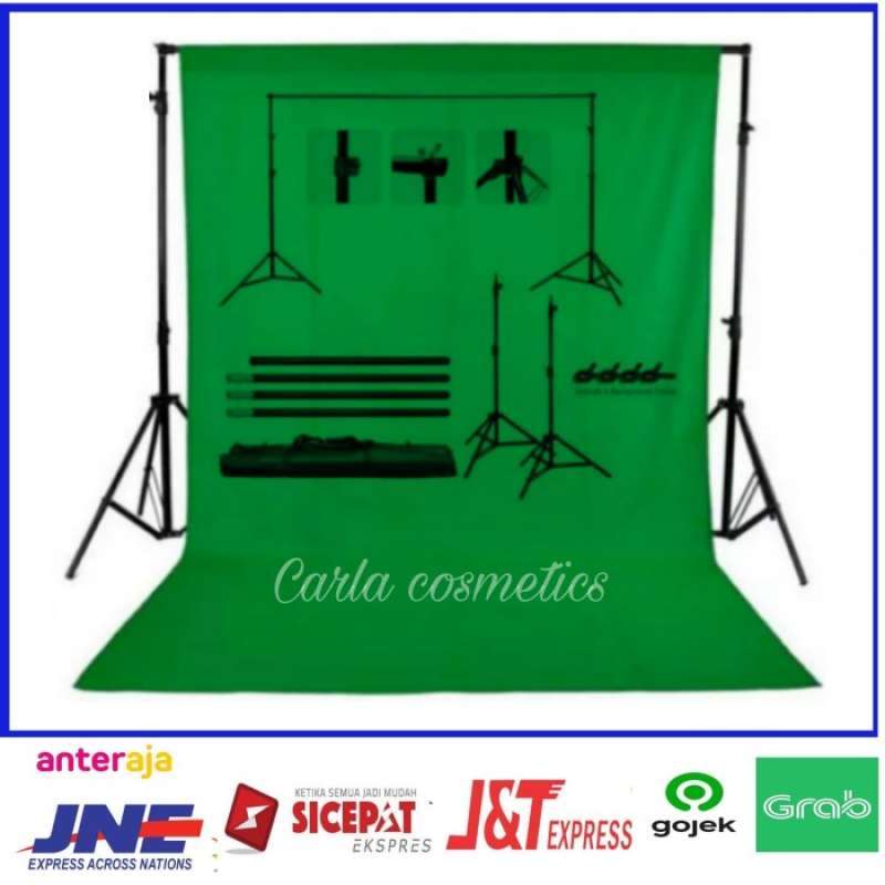 Jual Sale Paket Green Screen Background Foto 2,5 X 3m + Stand Dan Jepit ...
