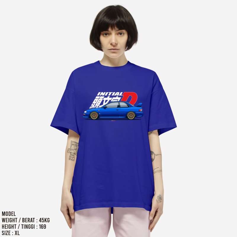 Promo Krmk Kaost Shirt Anime Initial D Subaru Impreza Wrx Sti Type R ...