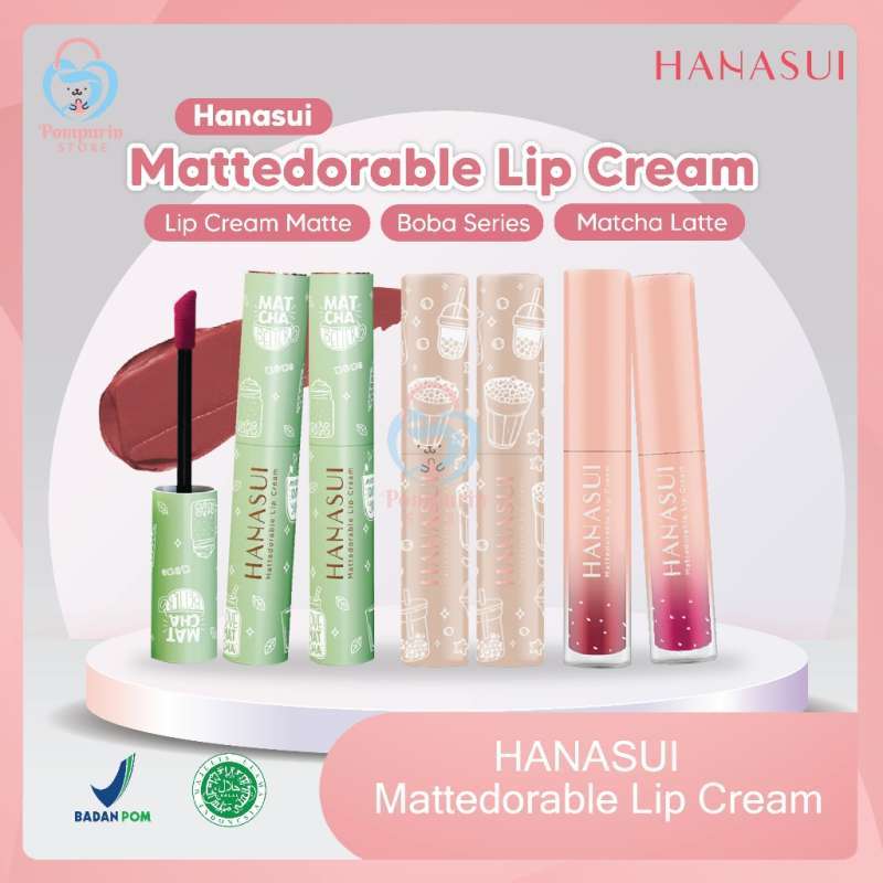 Jual HANASUI Mattedorable Lip Cream Matte / Mattedorable Boba Series ...