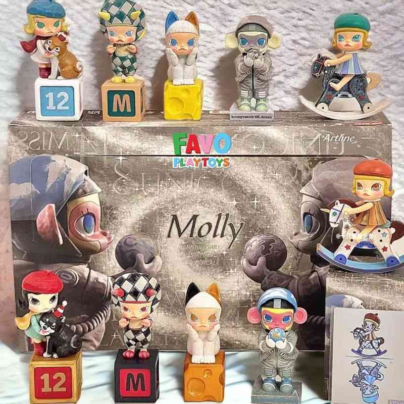 Promo POP MART Molly Anniversary Statues Classical Retro Series Blind ...