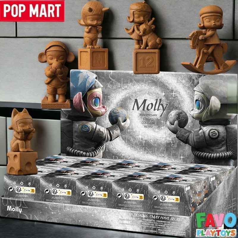 Promo POP MART Molly Anniversary Statues Classical Retro Series Blind ...