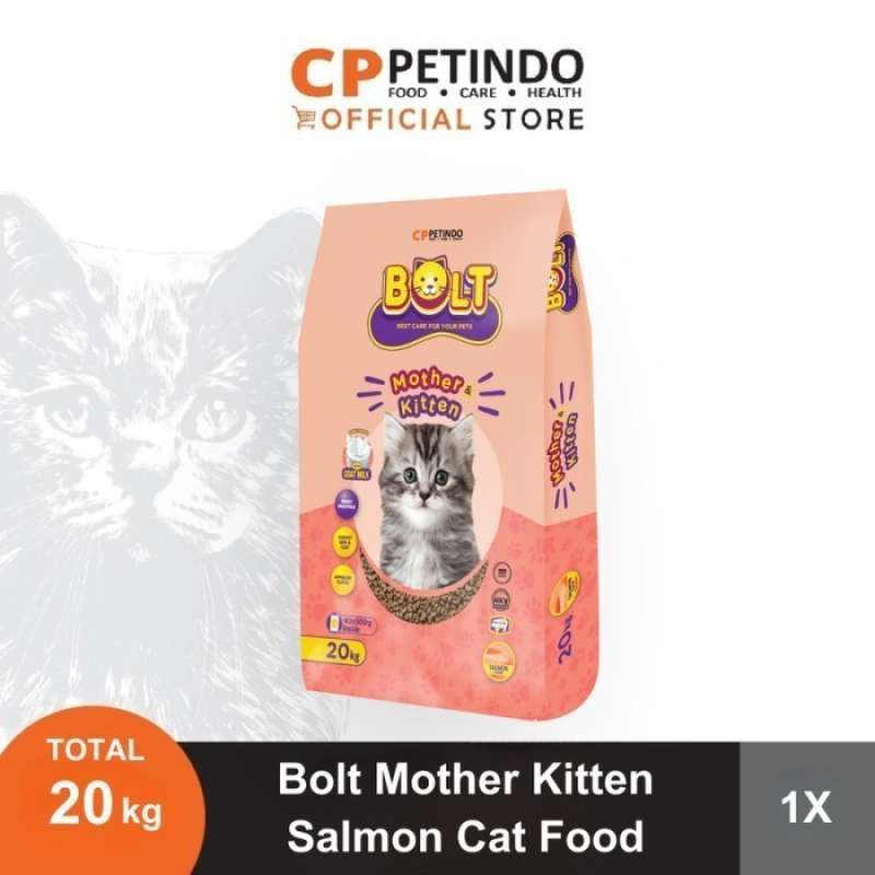 Jual Bolt Cat Food Mother Kitten 20Kg - Makanan Induk dan Anak Kucing ...