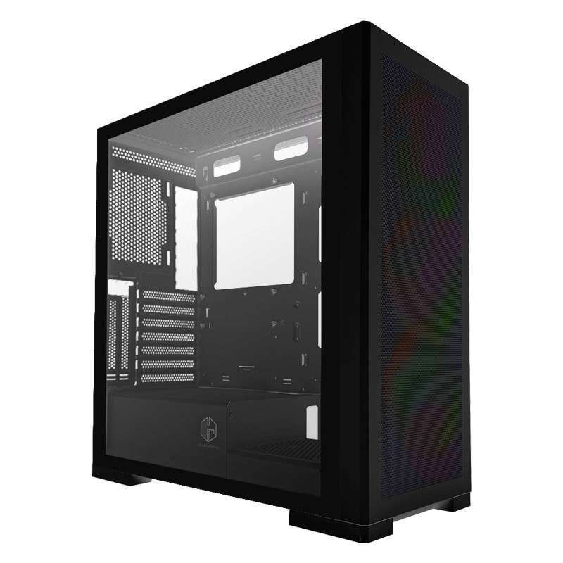 Promo CASING CUBE GAMING PREMIUM ARMOUR BLACK/WHITE ATX CASE FRONT MESH ...