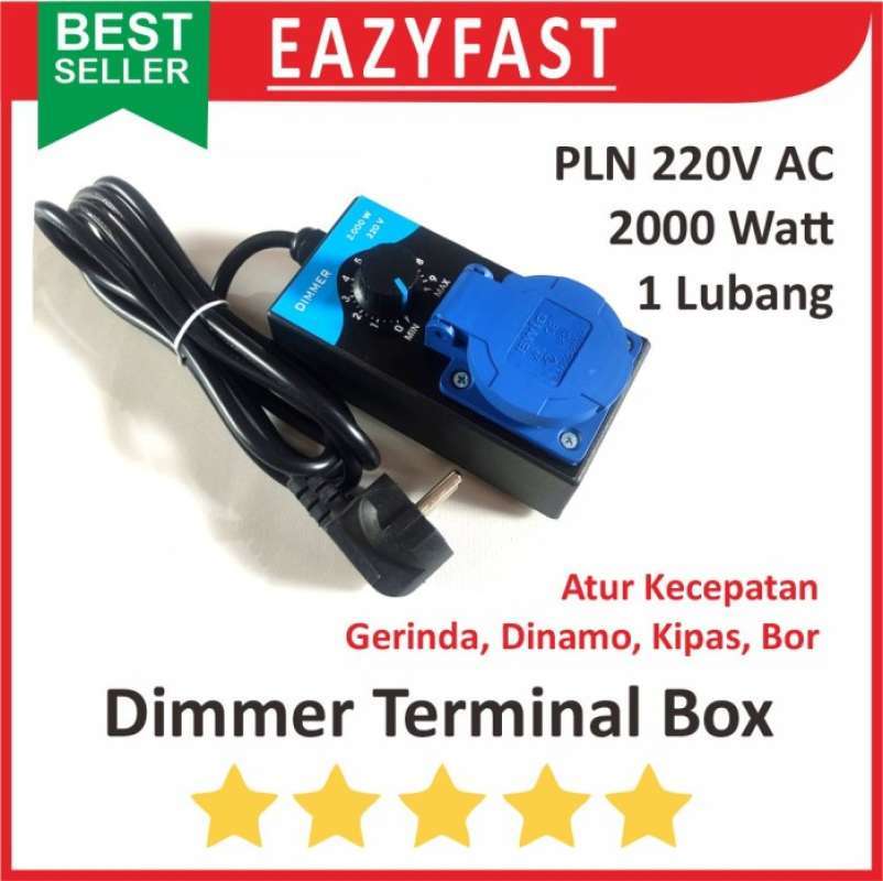 Jual Box Dimmer 220V AC PLN 2000 W Watt Potensio Speed SCR PWM Dimer ...
