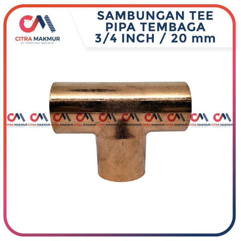 Jual Tee Coupling Shock 3/4 Inch Pipa Tembaga Sok Sambungan Las Fitting Penyambung AC Inci Inchi ...