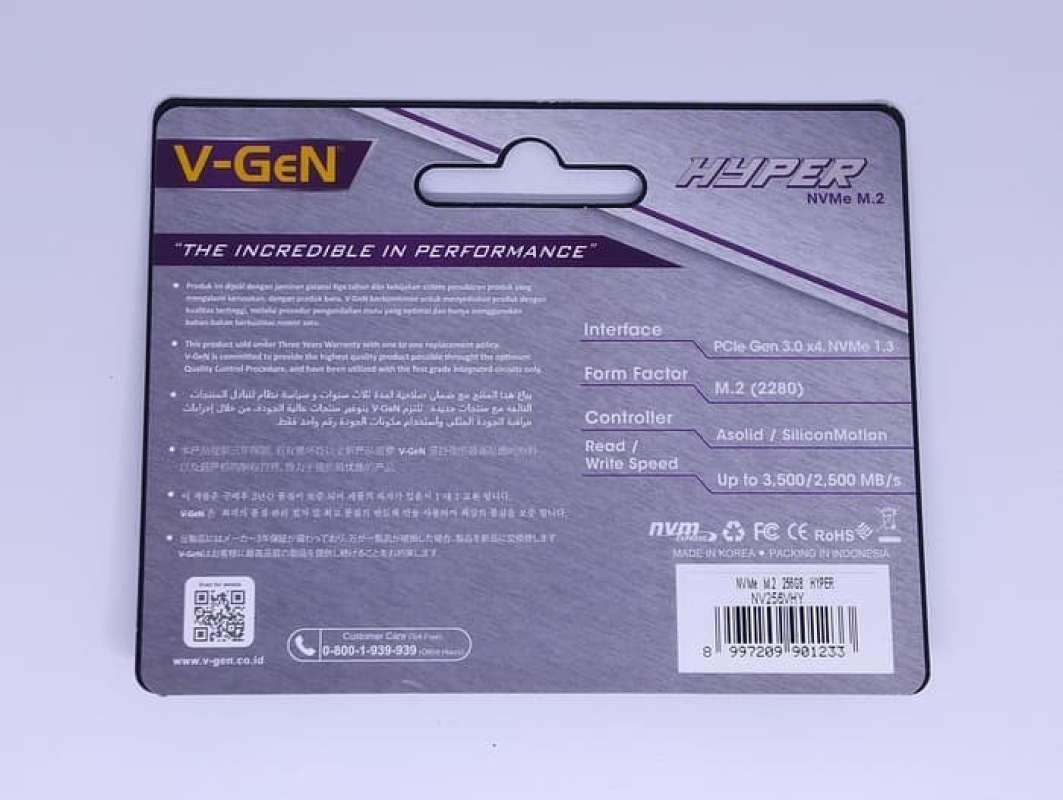 Promo Sale Ssd V-Gen M.2 Nvme 256Gb Hyper Baru Diskon 23% di Seller ...