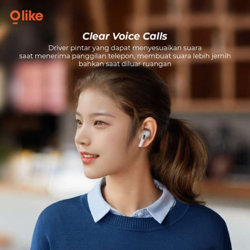 Promo Olike T122 Tws True Wireless Earbuds Headset Bluetooth 5.3 Clear Calls - Putih Diskon 2% ...