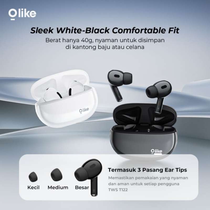 Promo Olike T122 Tws True Wireless Earbuds Headset Bluetooth 5.3 Clear ...