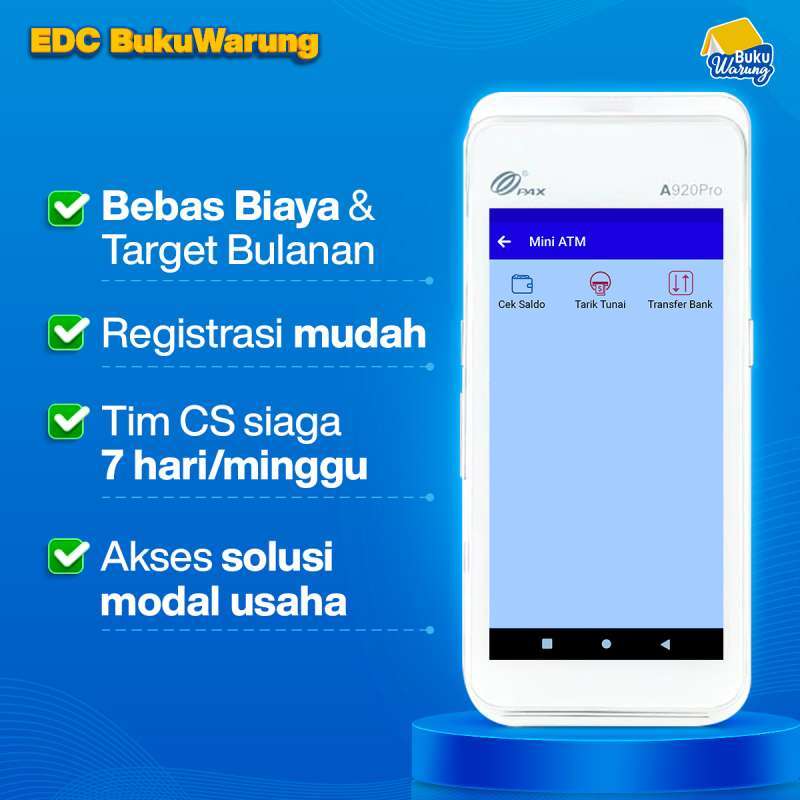 Jual Mesin Edc Bukuwarung Original Murah - Harga Diskon Juni 2024 | Blibli