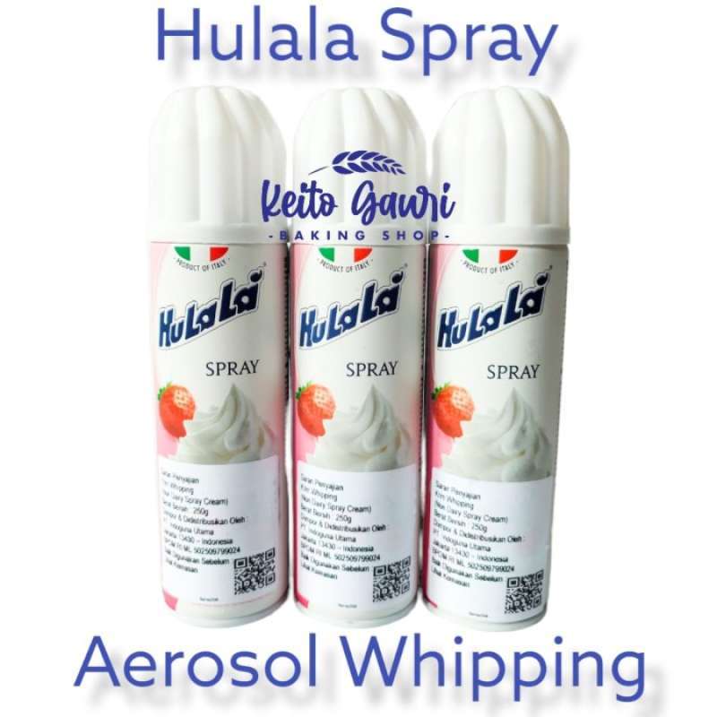 Jual Hulala Spray Aerosol Whipping Cream 250 Ml Krim Kocok Hias Kue di ...