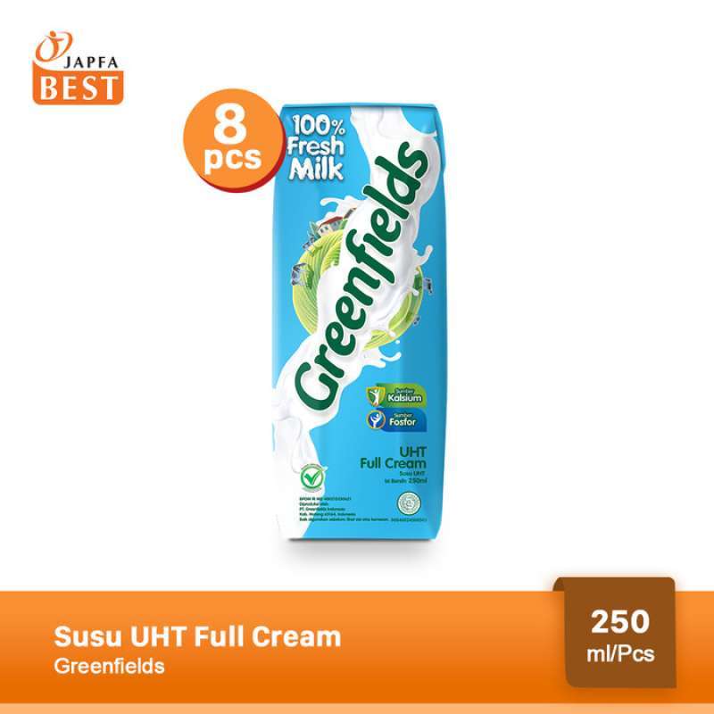 Jual Susu Greenfields UHT Full Cream 250 ml - Isi 8 pcs di Seller ...