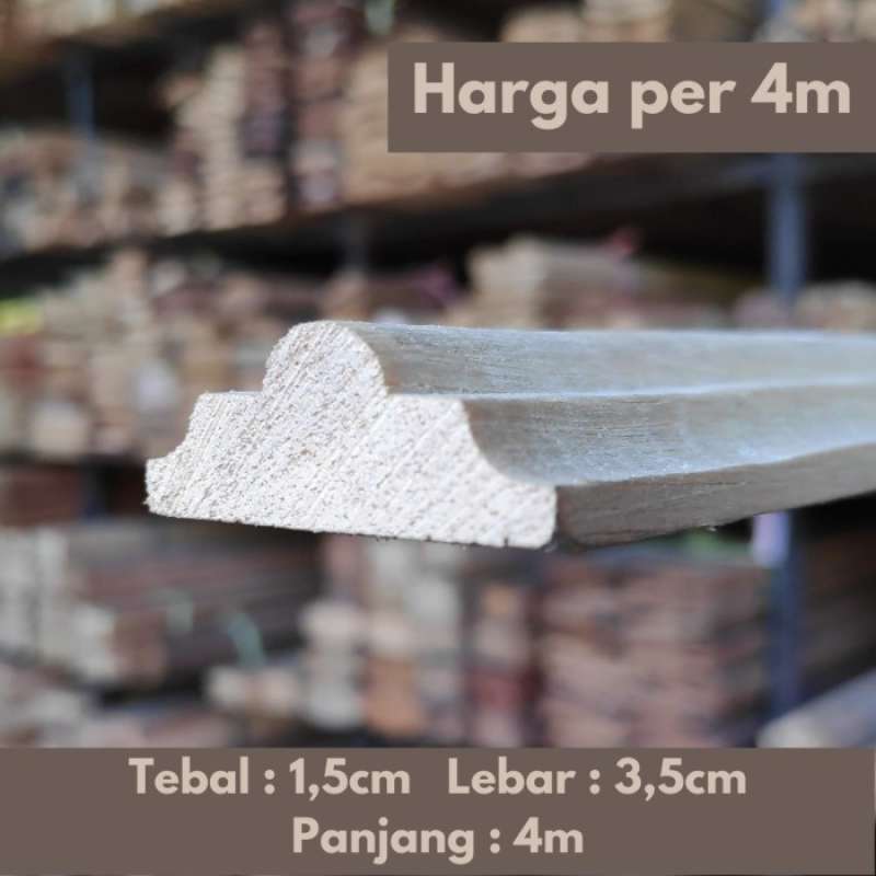 Promo LD-11 Lis Profil Kayu Kamper & Meranti Wall Moulding Wainscoting ...