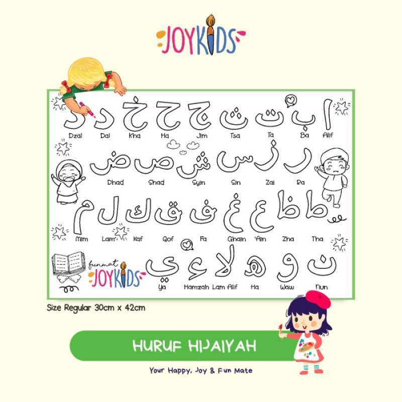 Promo Funmat Edisi Muslim / Coloring / Kids Coloring / Wipe & Clean Playmat - Happy Eid, Hanya ...