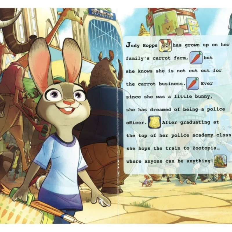 Promo Disney music book Judy hopps import zootopia bunyi sound board ...