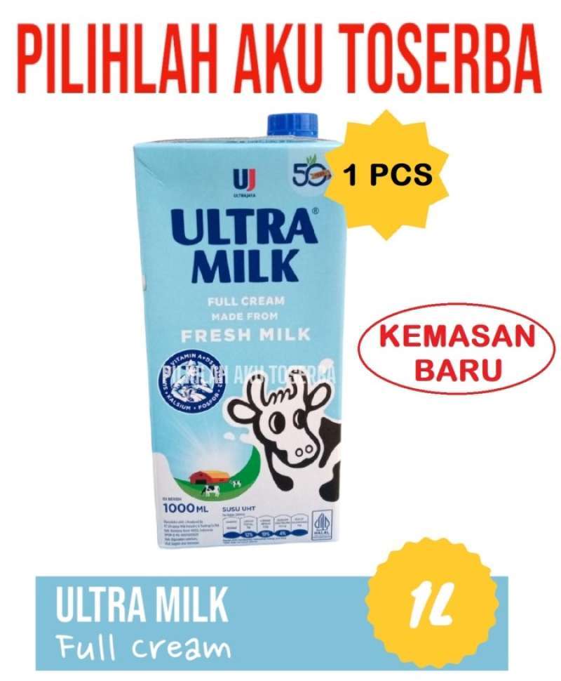 Jual SUSU ULTRA FULL CREAM 1 LITER / Ultra Milk Full Cream 1000 ML di ...