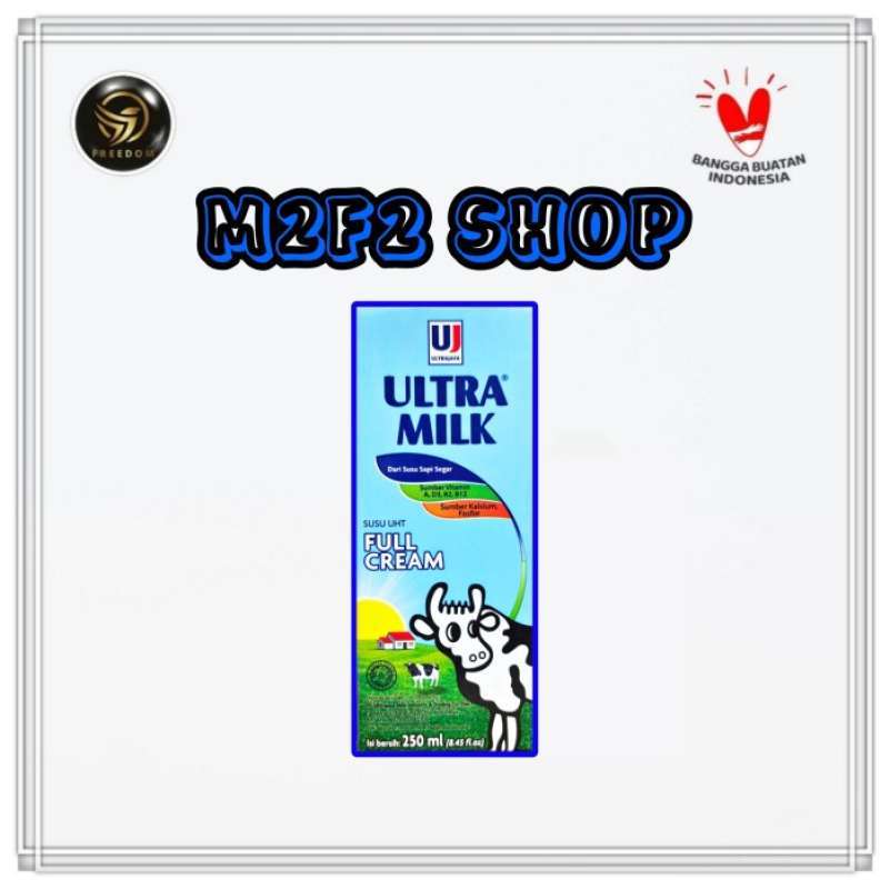 Jual Susu Ultra Milk Rasa Full Cream Kotak UHT | Plain - 250 ml (12 Pcs) di Seller Supermart ...