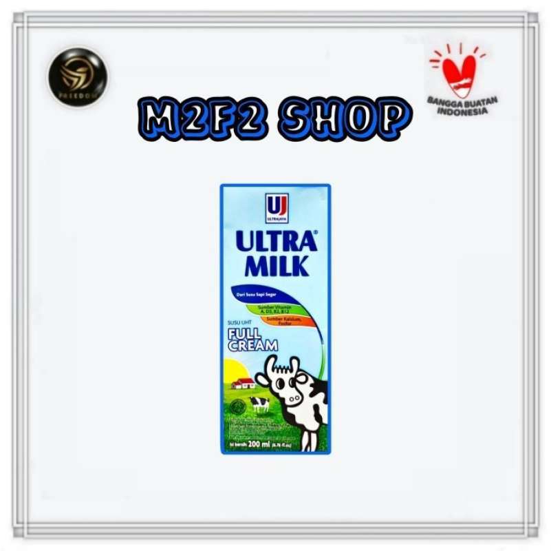 Jual Susu Ultra Milk Rasa Full Cream Kotak UHT - 200 ml (Harga 12 Pcs) di Seller Supermart ...