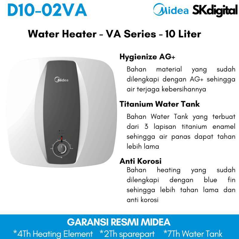 Jual Midea Water Heater Listrik 10 Liter Original, Murah & Diskon Maret 2024 | Blibli