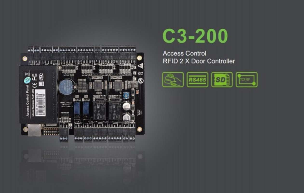 Promo ZKTeco C3-200B Access Control Board, 2 Doors with PSU & BOX ...