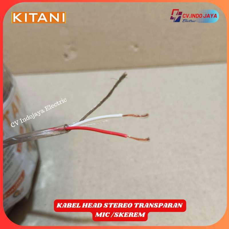 Jual Kitani Kabel Head Stereo Harga 1 Meter Kabel Mic Kecil Transparan ...