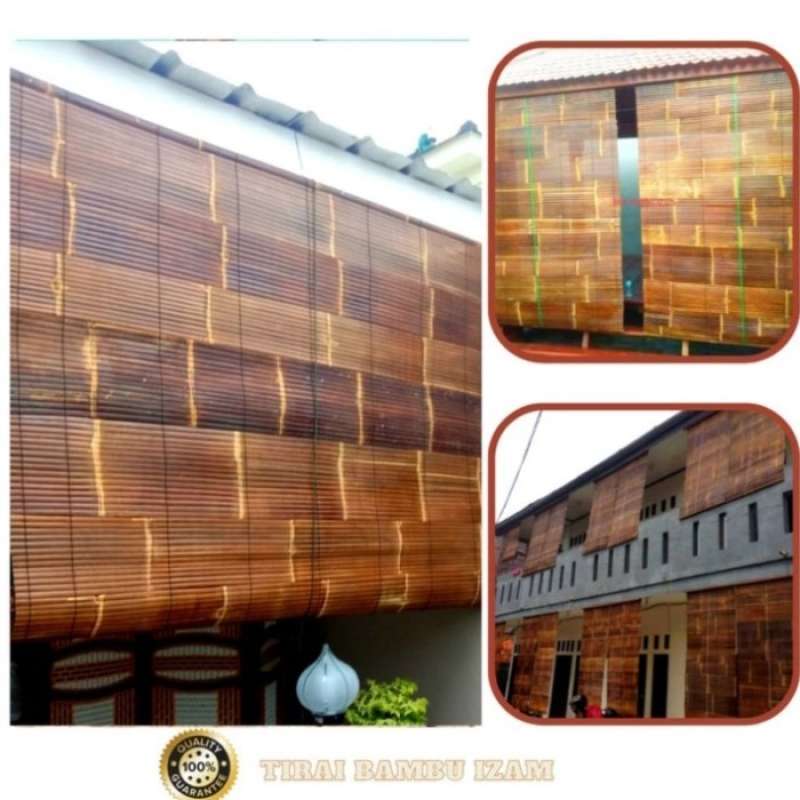 Promo Tirai Bambu Hitam,tirai Gulung Outdoor Size 2,5m X 3m Diskon 33% ...