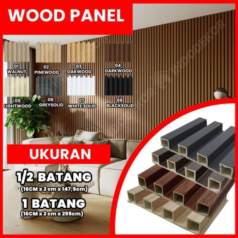 Promo Woodpanel Wpc / Wallpanel Pvc / Panel Dinding Kayu / Kisi Kisi ...
